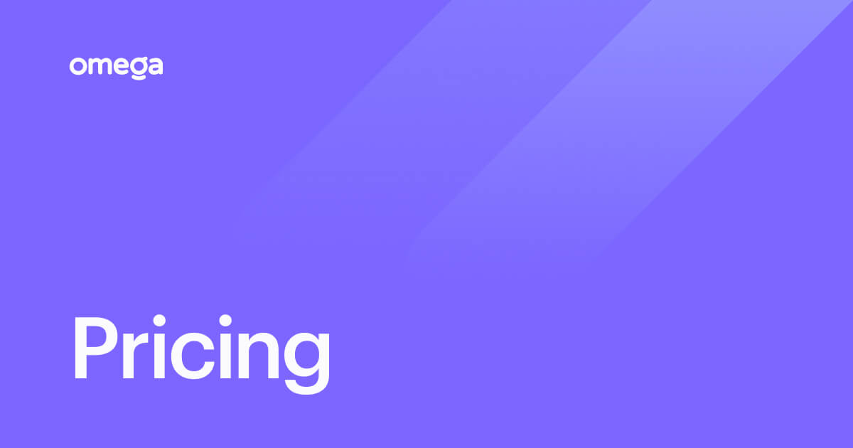 Pricing & Fees - Omega Business Account